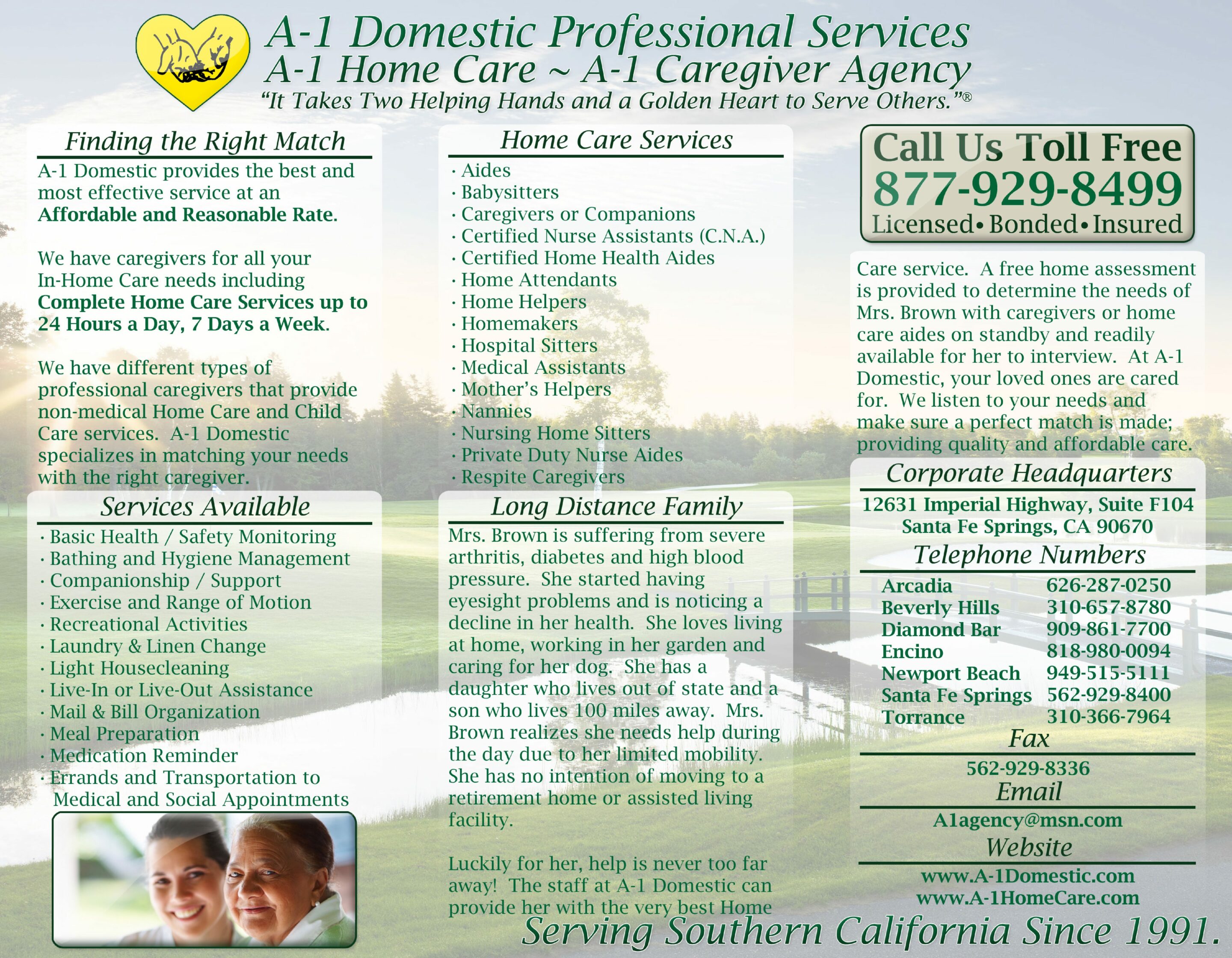 Brochures - A1 Home Care Agency